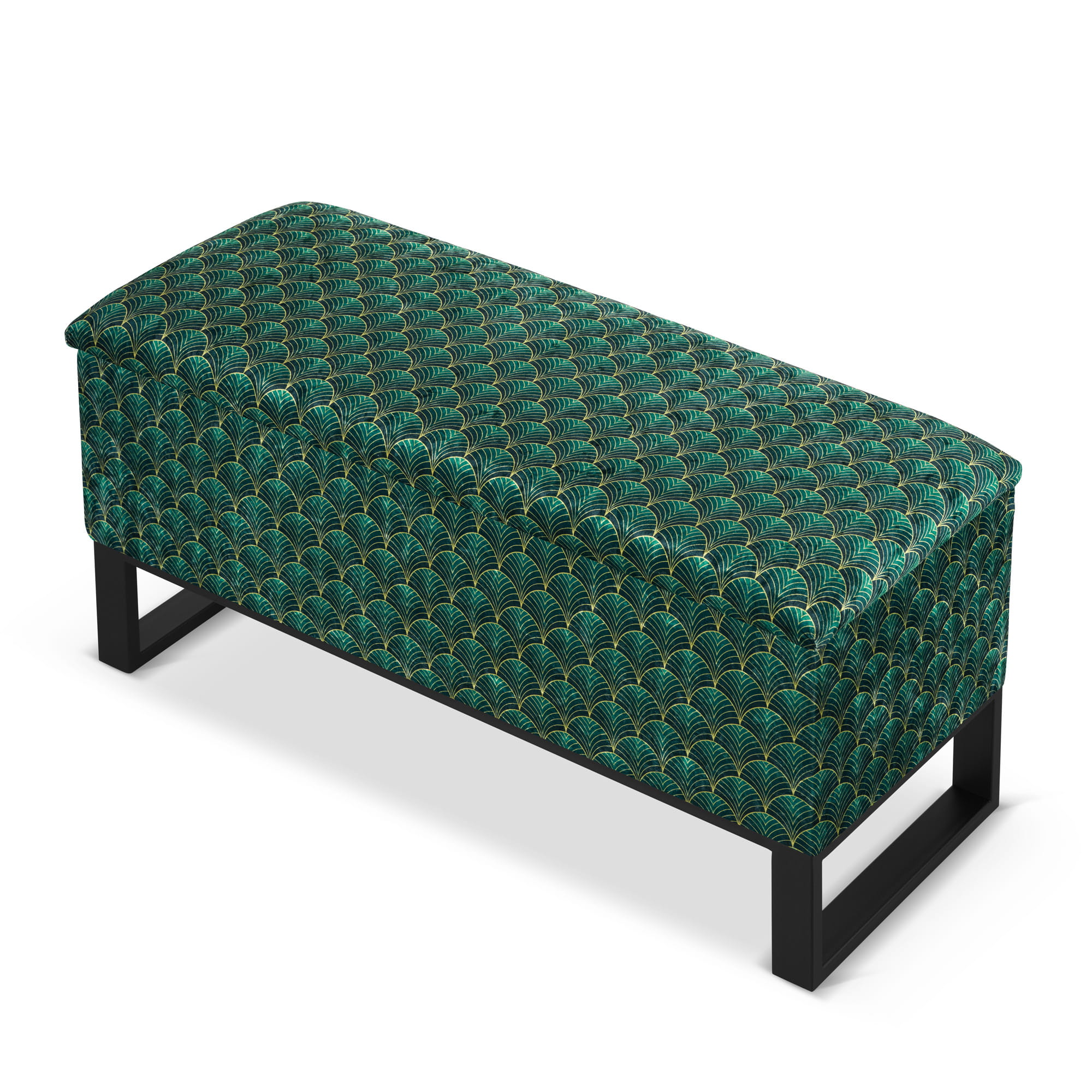 Puf con almacenaje sobre patas de metal - bench4home